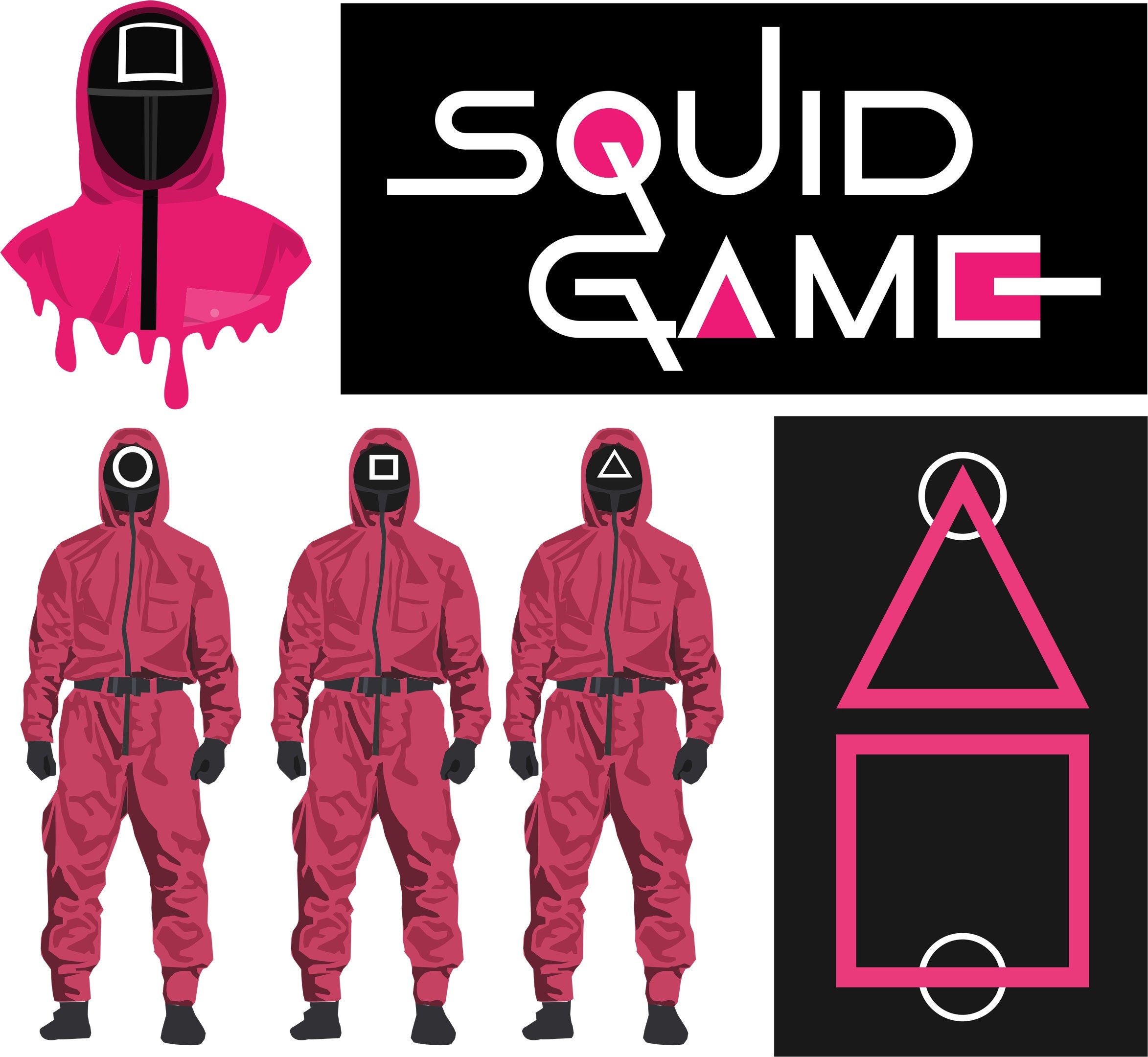 Squid Game Svg Squid Game Vector Squid Game Clipart Squid | Etsy