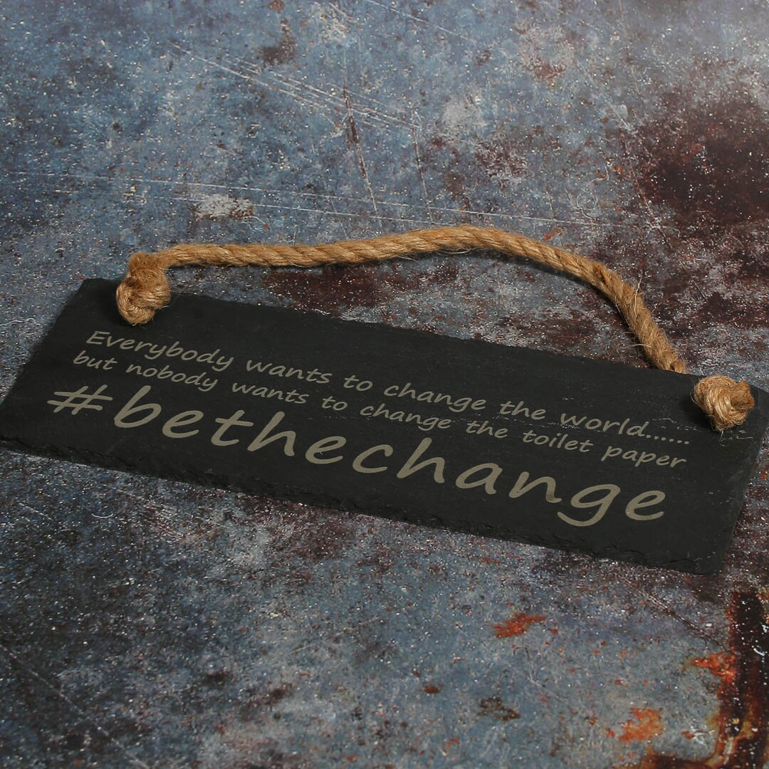 Change the Toilet Paper Sign - Etsy UK