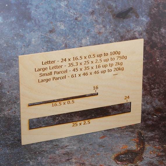 Royal Mail Pip Letter Size Postage Guide - Etsy