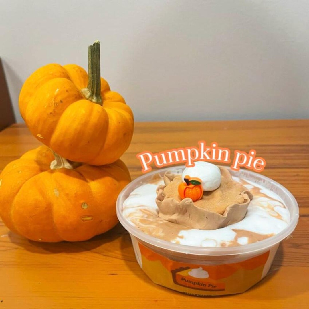 8oz Handmade Pumpkin Pie Slime. Thick and Glossy and Cloud Slime - Etsy