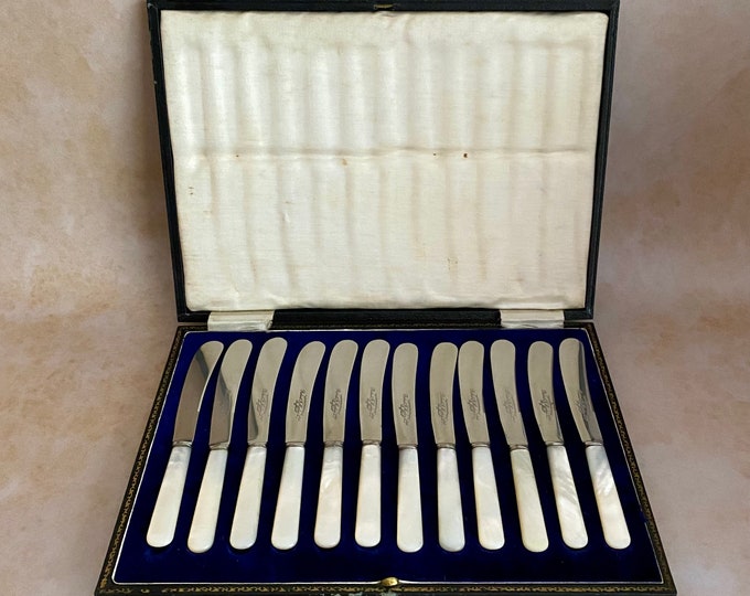 Rare Set of 12 Vintage Robert F Mosley & Co Mother of Pearl Handle ...