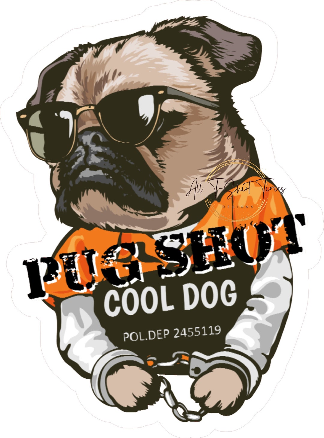 Pug PNG Sticker Digital Download Pug SVG Dog Sticker Pet Sticker PNG ...