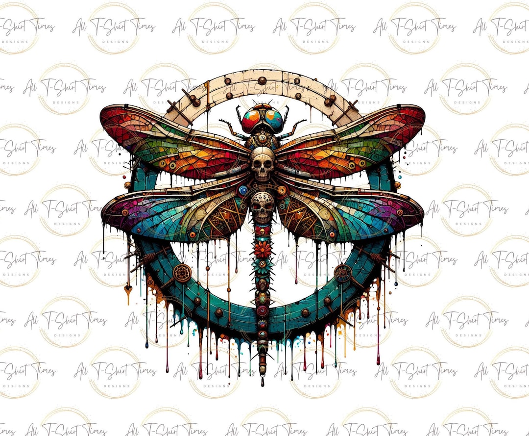 Skull Dragonfly PNG: Rustic Farmhouse Wall Art (digital Download) - Etsy