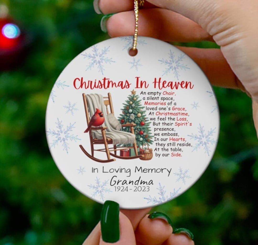 Custom Christmas Ornament, Memorial Christmas Ornament, Personalized ...