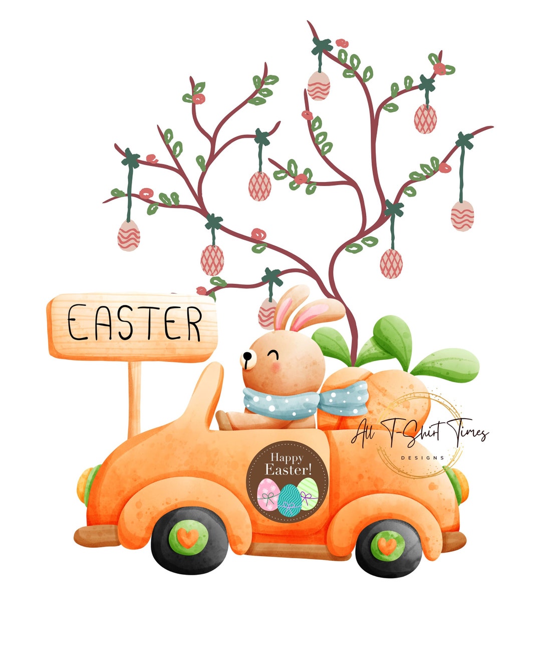 Funny Easter Bunny Car PNG: Easter Day Design (digital Download) - Etsy