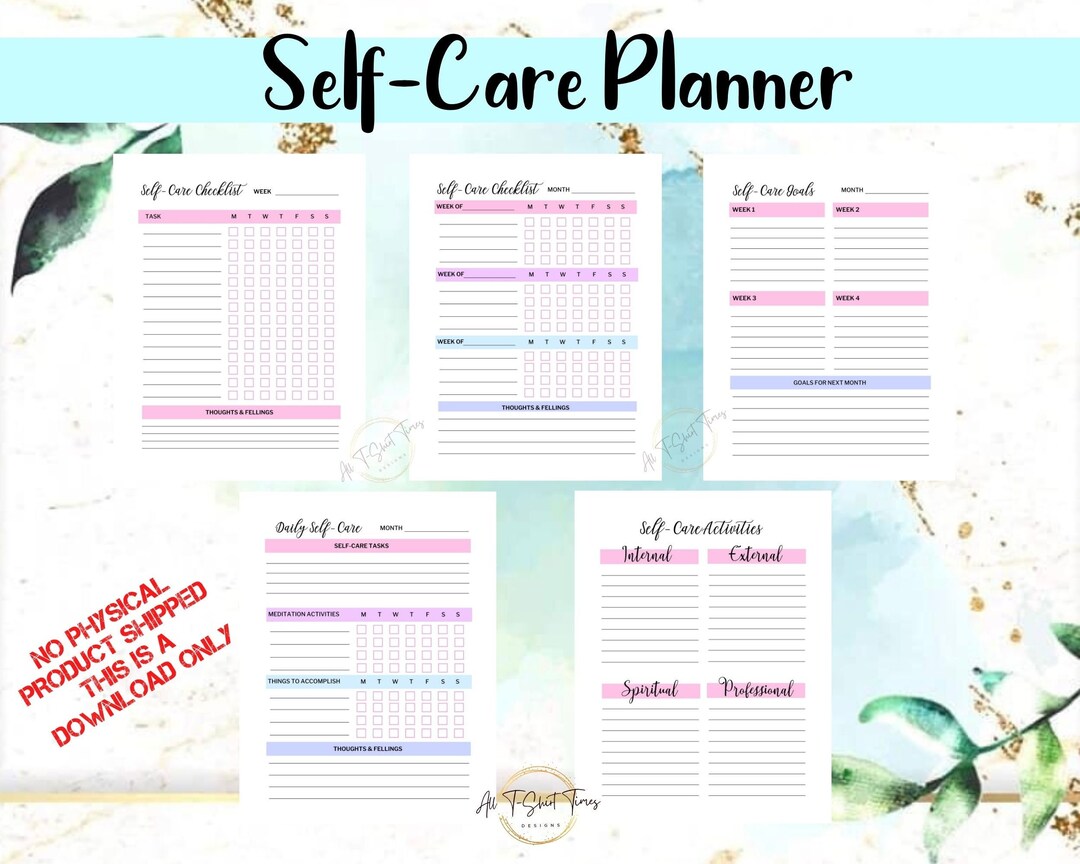 Digital Planner, Self-care Planner, Undated Digital Planner, Undated ...