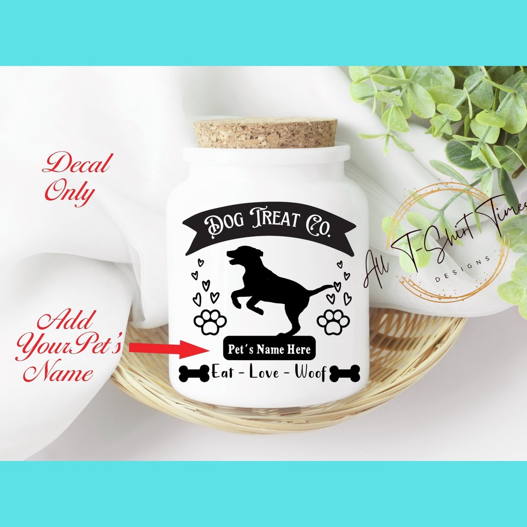 Dog Treat Label, Pet Treat Label, Personalized Dog Decal, Custom Dog ...