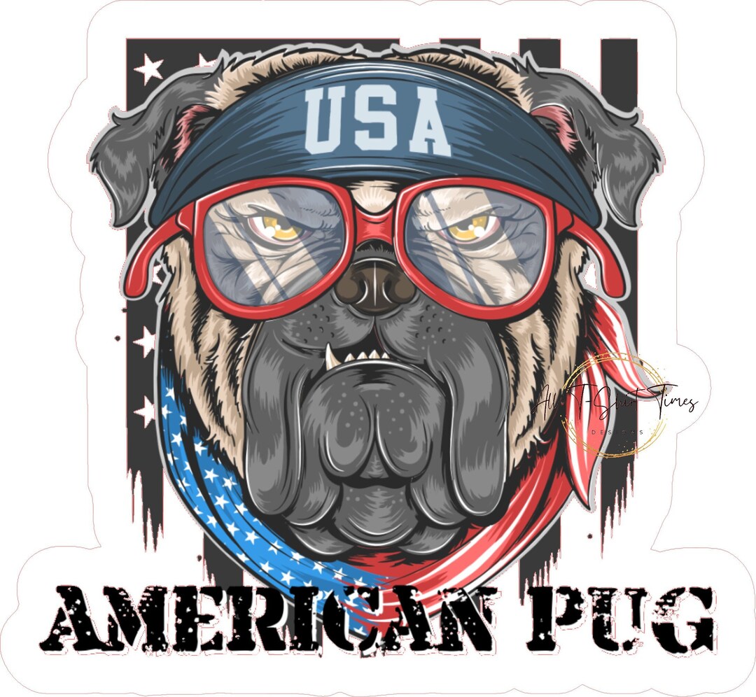 Pug PNG Sticker Digital Download Pug SVG Dog Sticker Pet Sticker PNG ...