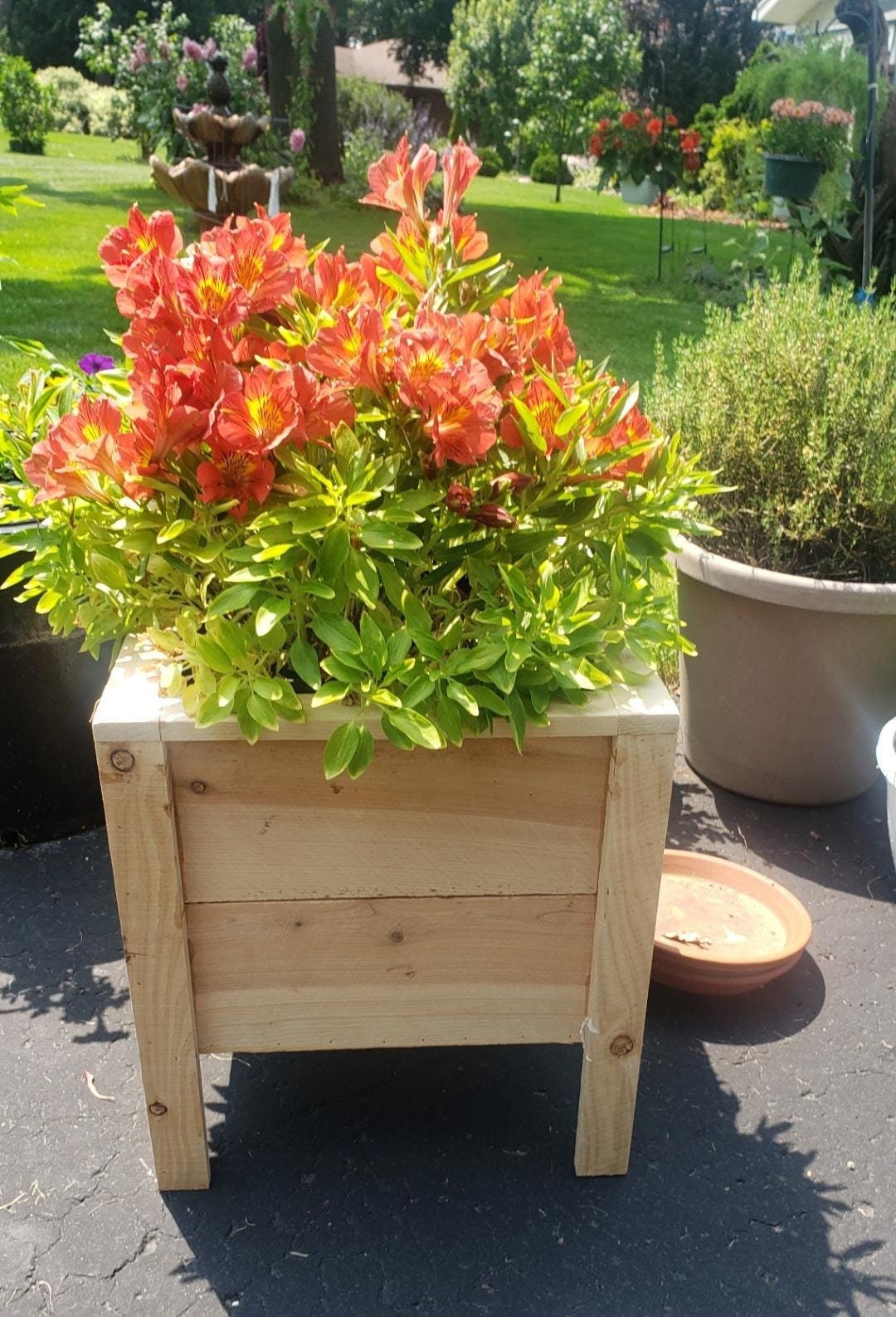 Cedar Planter Box, Garden Planters, Rustic Farmhouse Style, Flower ...