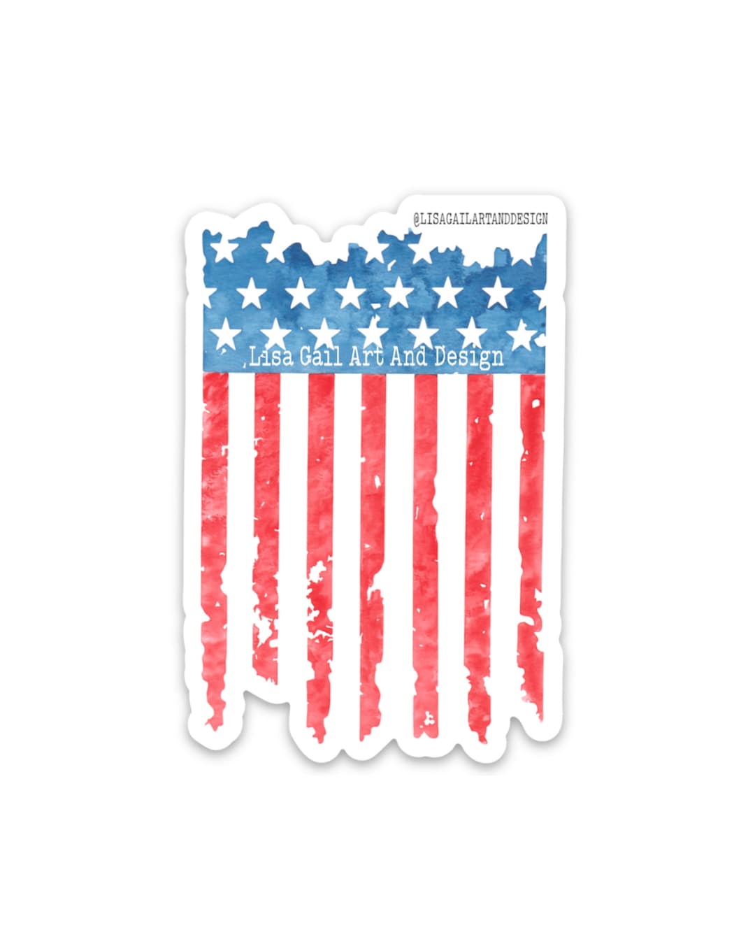 US Flag Sticker, Waterproof Vinyl US Flag Sticker, Weatherproof ...