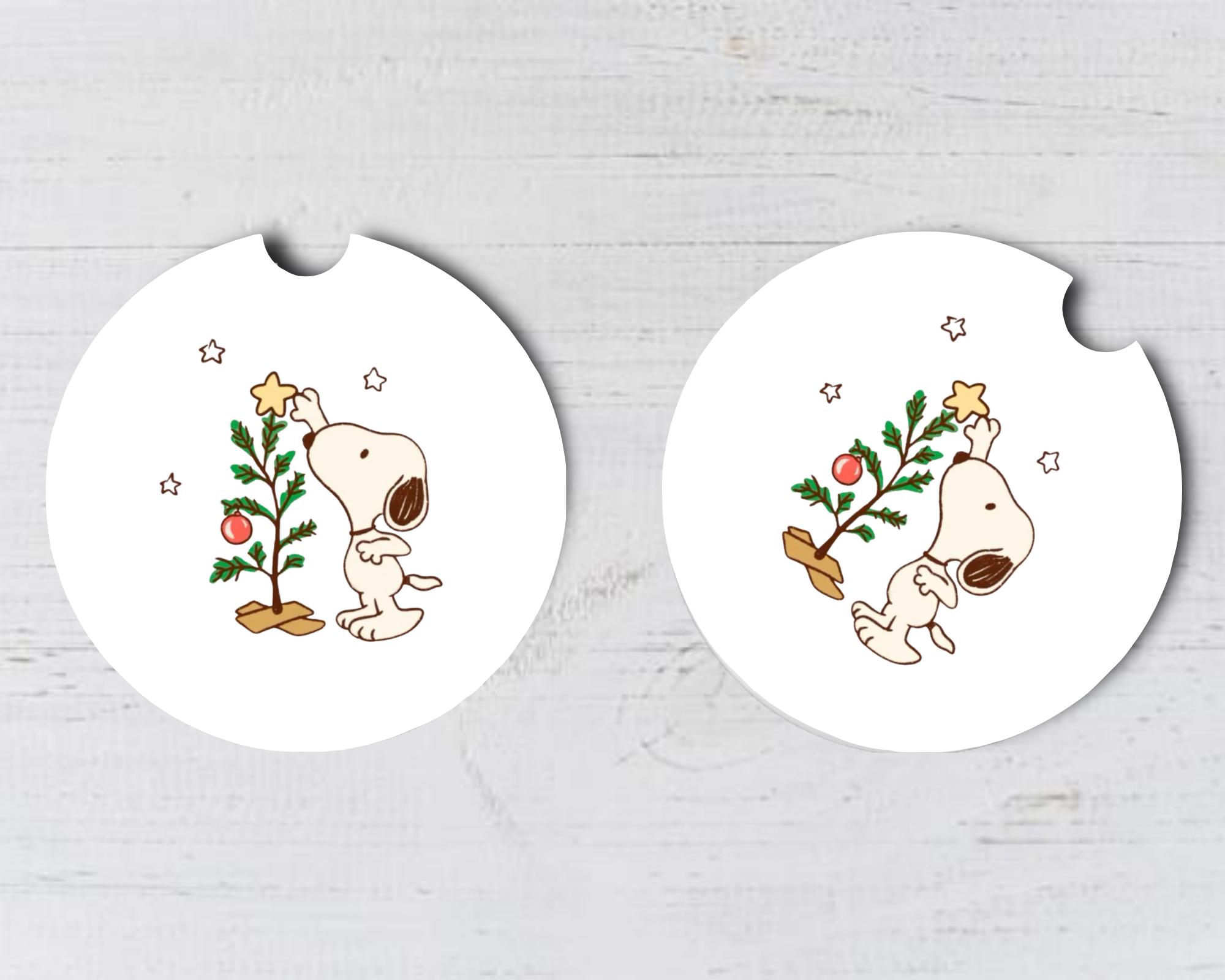 Christmas Peanut Ceramic Car Coaster | Set of Two - Etsy