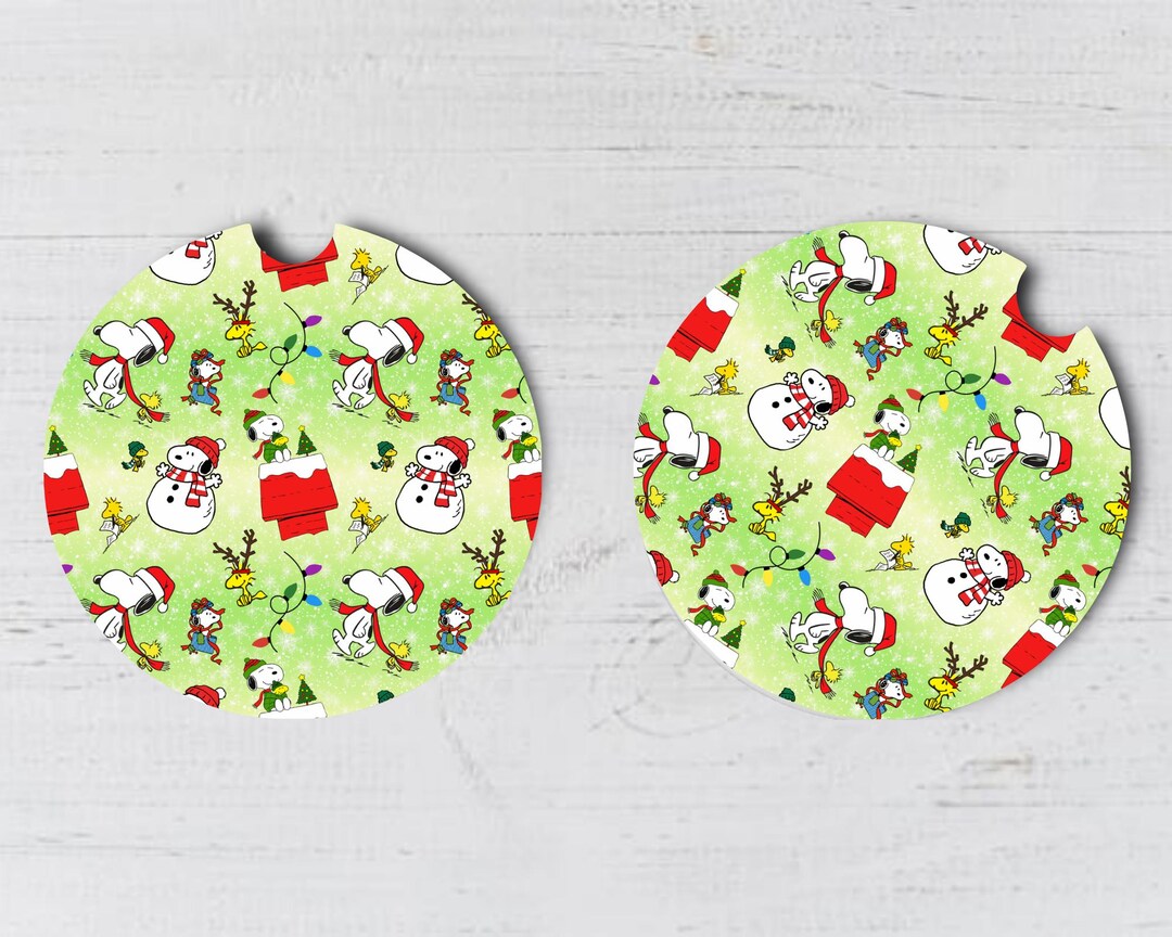 Snoopy Ceramic Car Coaster - Etsy