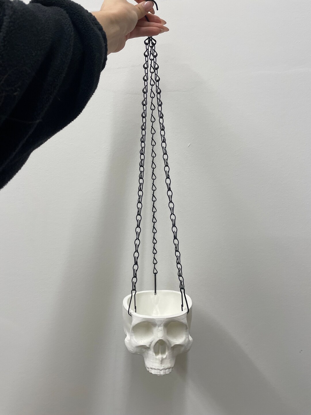 3D Printed Hanging Skull Planter - Etsy