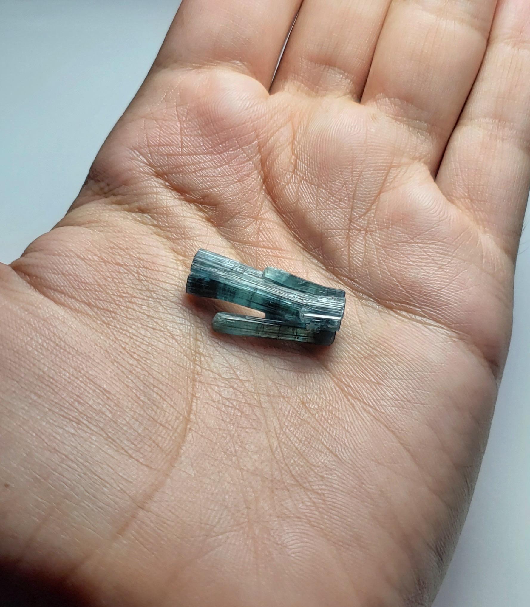 Indicolite Colour Tourmaline Crysral Peech Mine From Afghanistan, Rough ...