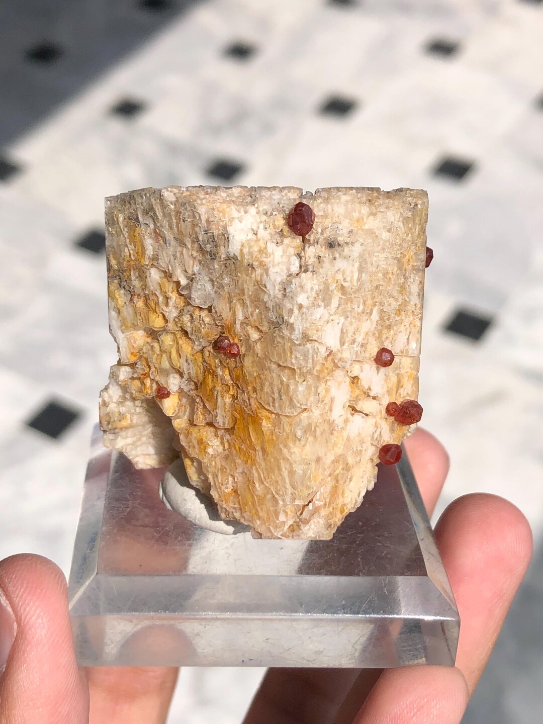 Red Garnet Specimen on Creamy White Albite Matrix From Pakistan 73.1 ...