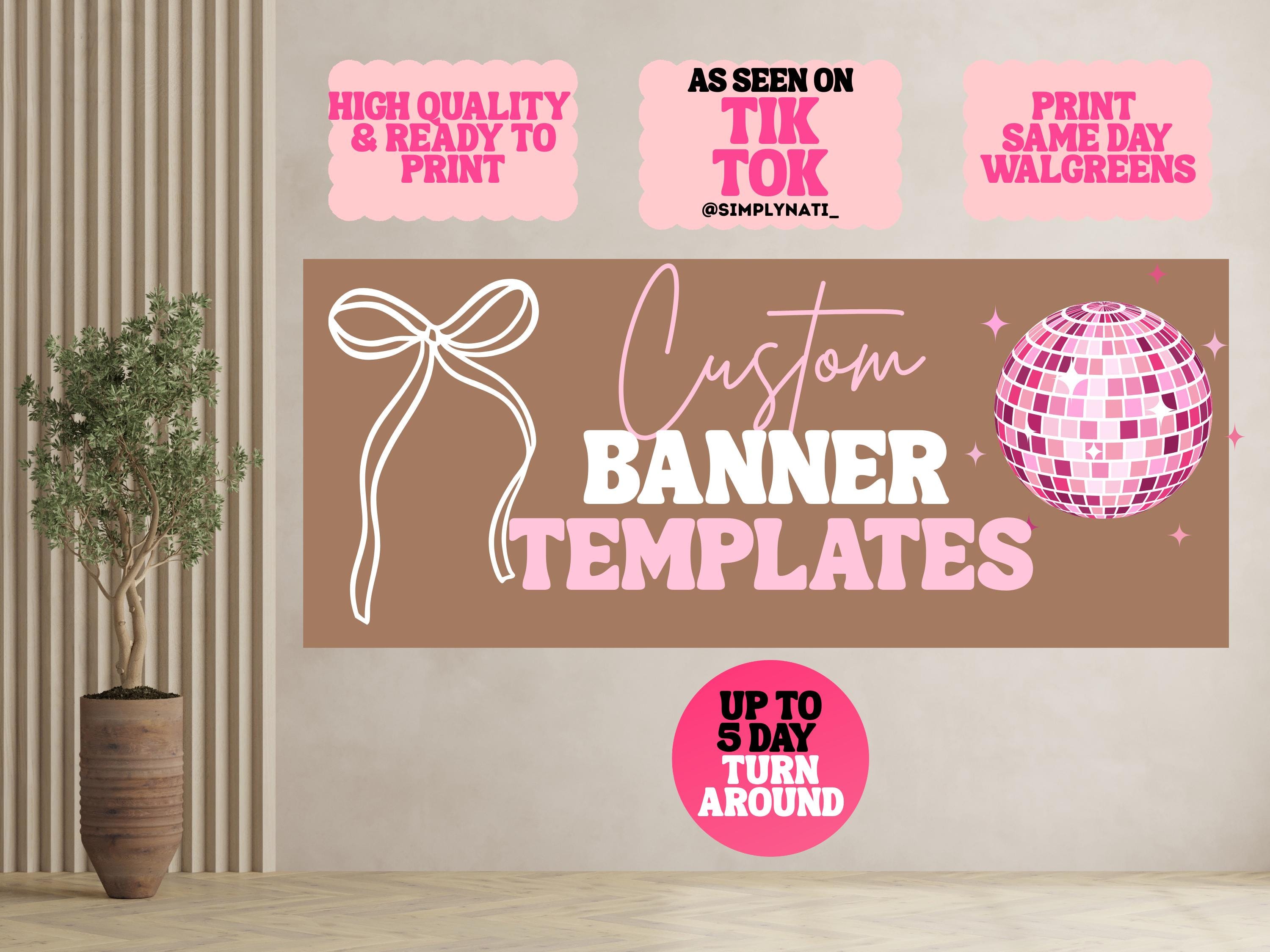 Custom Event Banner Template | Editable Canva Design, Walgreens Print ...