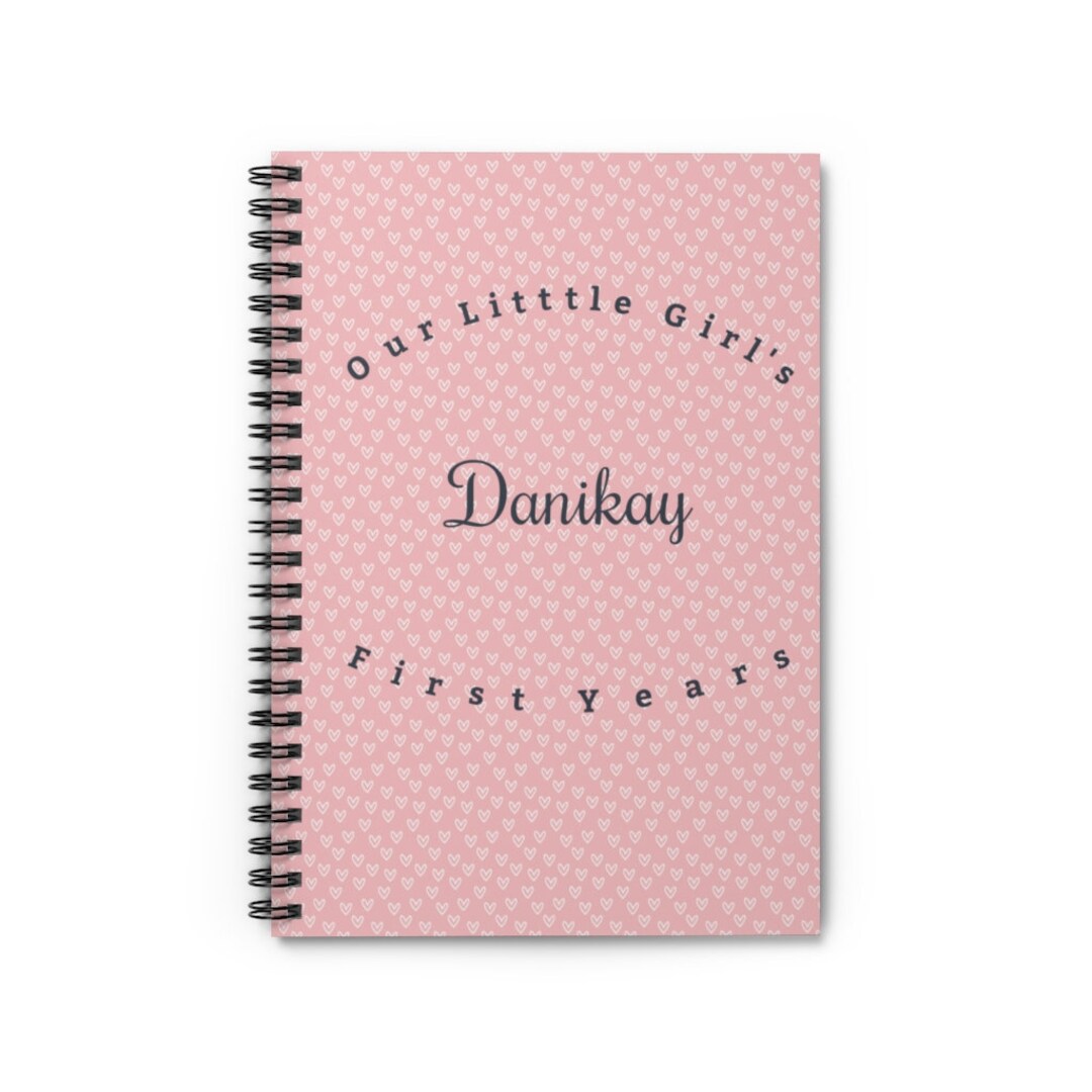 Notebook Journal Baby Notebook, First Year Personalized, Gift for New ...