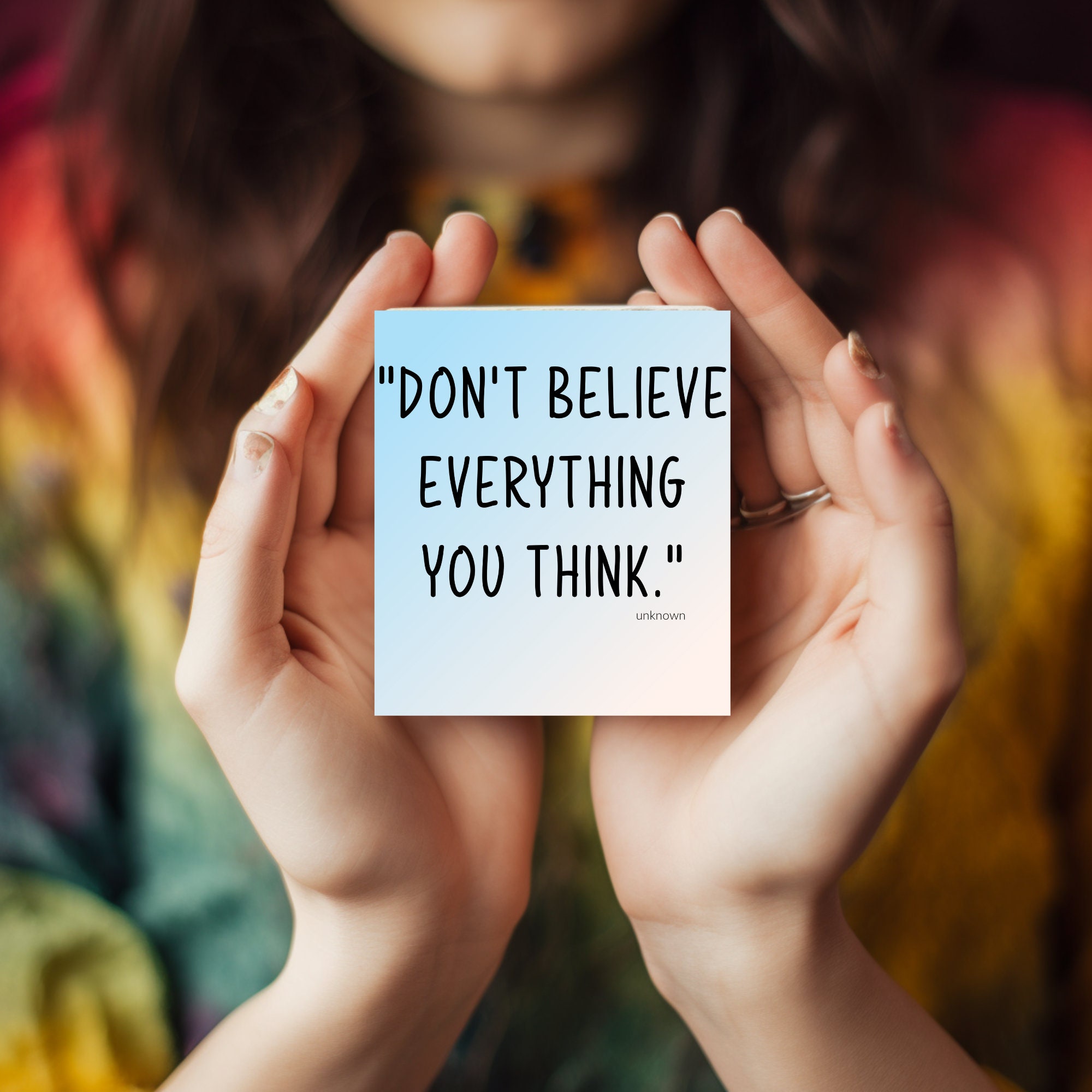 Positive Thinking Magnet, Thought-provoking Fridge Magnet, Mind Over ...