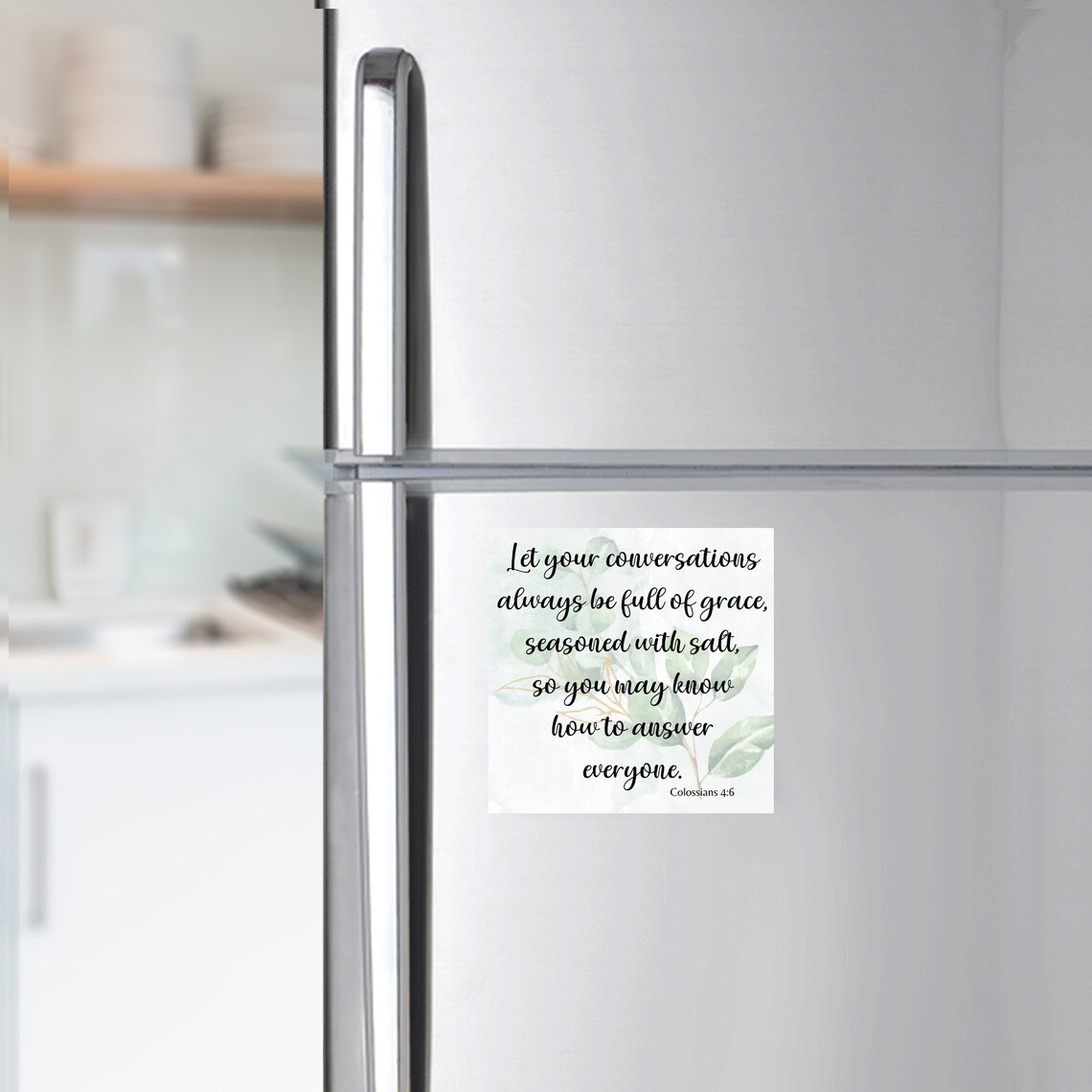 Spiritual 'grace & Salt' Magnet, Tranquil Bible Verse Decor, Uplifting ...