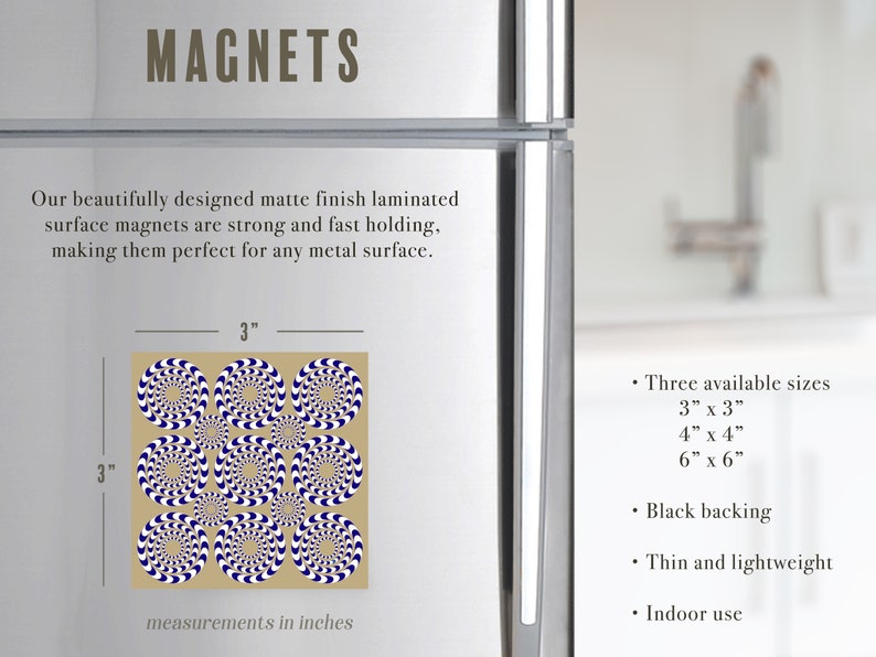 Abstract Optical Illusion Magnet: Geometric Home Decor - Etsy