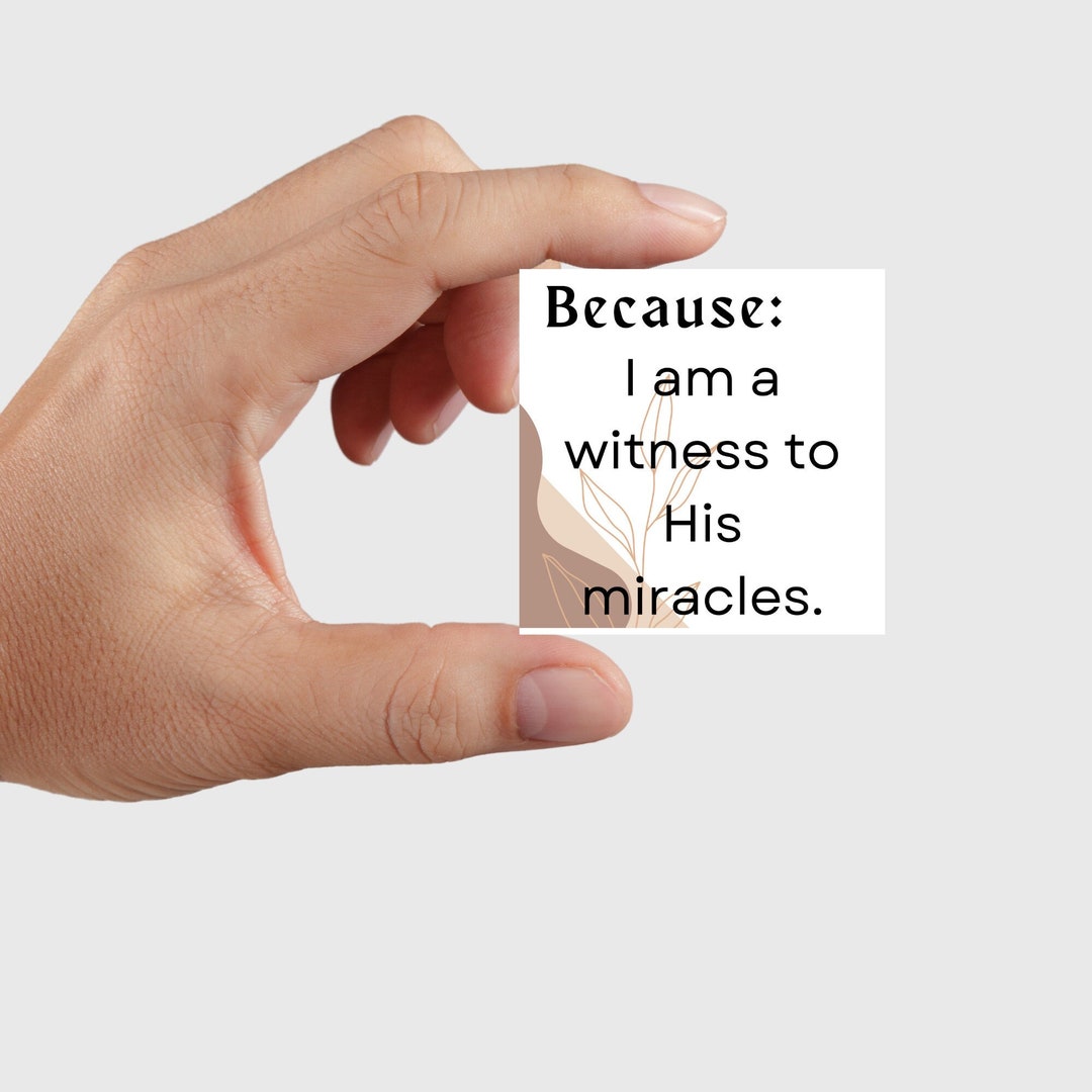 Affirmation Magnets I Am a Witness to His Miracles Christian Magnet ...