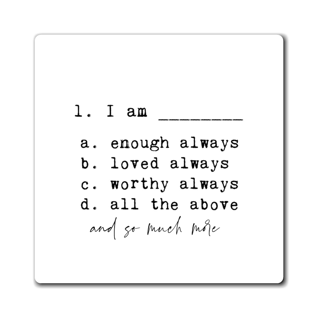 Affirmation Magnet, Inspirational I Am Magnet, Lift Someone's Spirit ...
