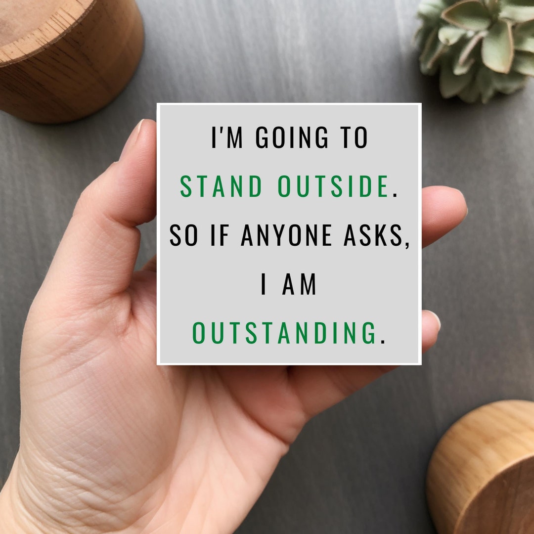 Funny 'outstanding' Magnet: Play on Words, Gift for Coworker - Etsy