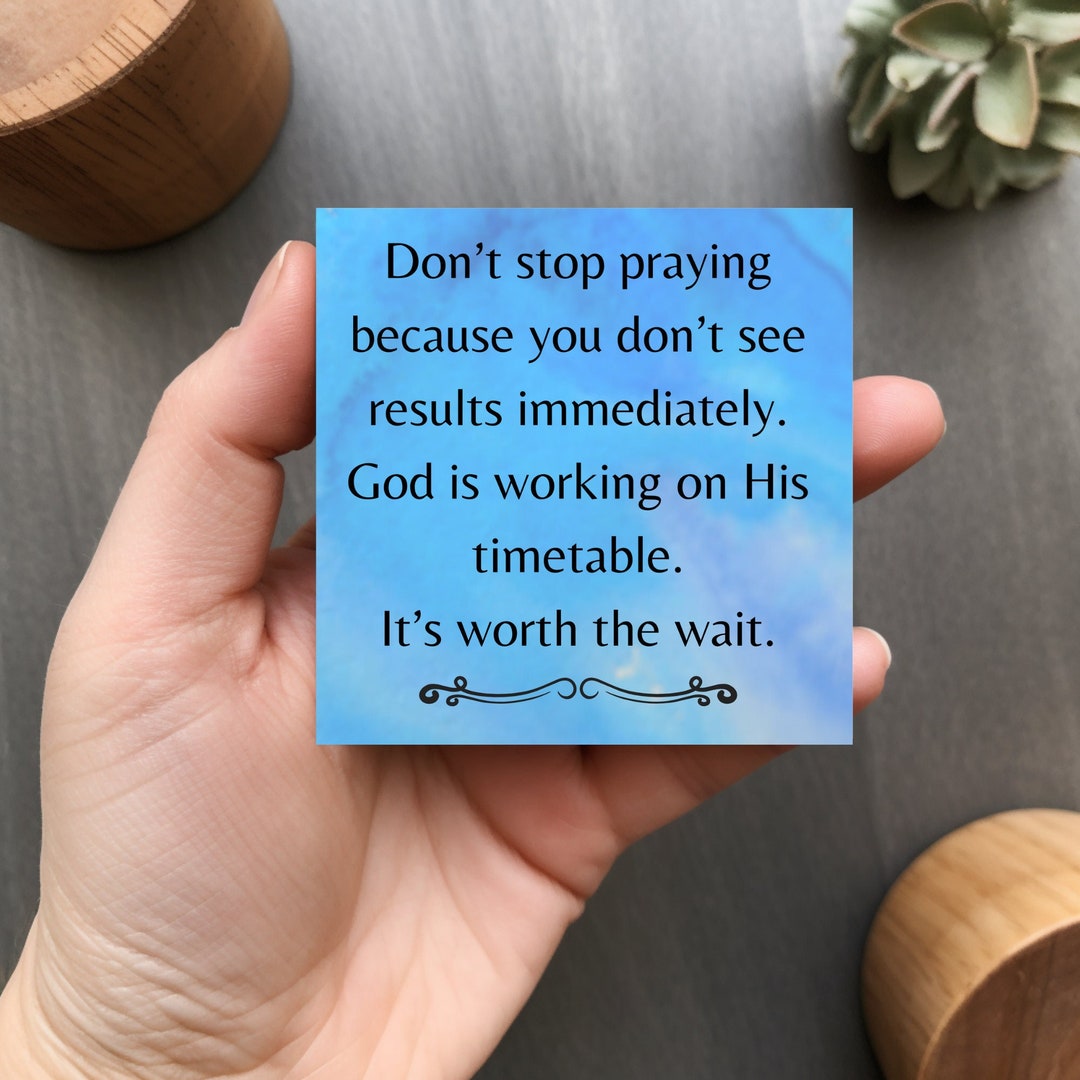 Inspirational Prayer Magnet: "don't Stop Praying" Faith Reminder - Etsy