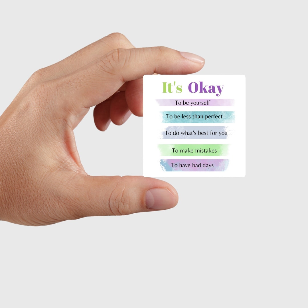 Self-care Affirmation Magnet - 'it's Okay' Series - Supportive Daily ...
