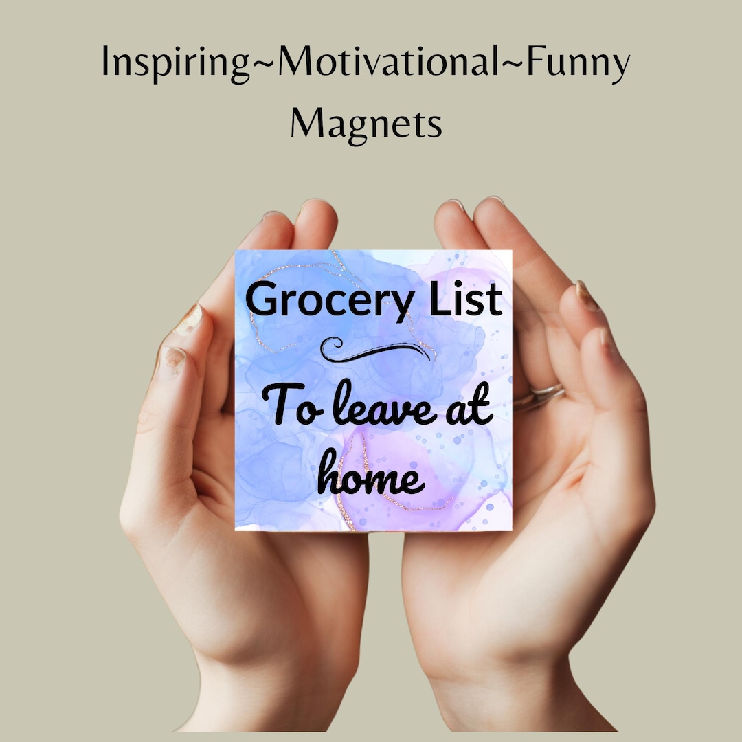 Grocery List Magnets, Reminder Fridge Magnet, Leave at Home Note, Cute ...