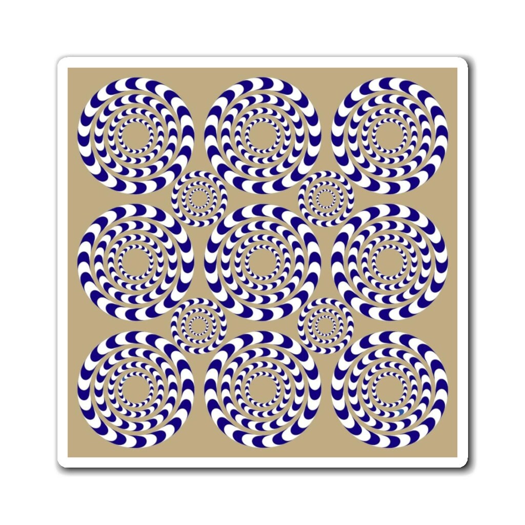 Abstract Optical Illusion Magnet: Geometric Home Decor - Etsy