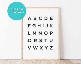 Backwards ABC Chart / Printable Alphabet Chart / Alphabet Chart ...