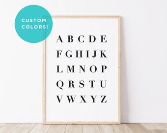 Backwards ABC Chart / Printable Alphabet Chart / Alphabet Chart ...