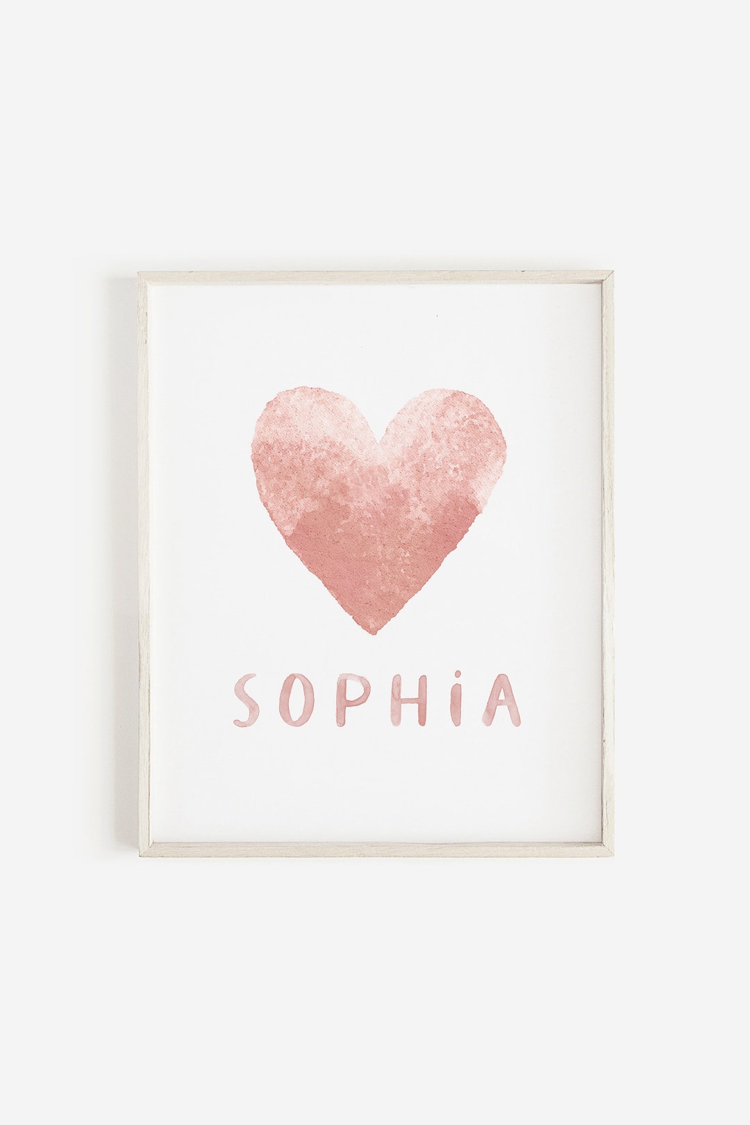 Heart Name Print, Custom Baby Name Print, Custom Gift, Printable Wall ...