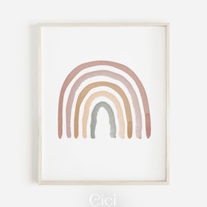 Muted Rainbow Set, Set of 3, Rainbow Baby, Rainbow Nursery, Printable ...