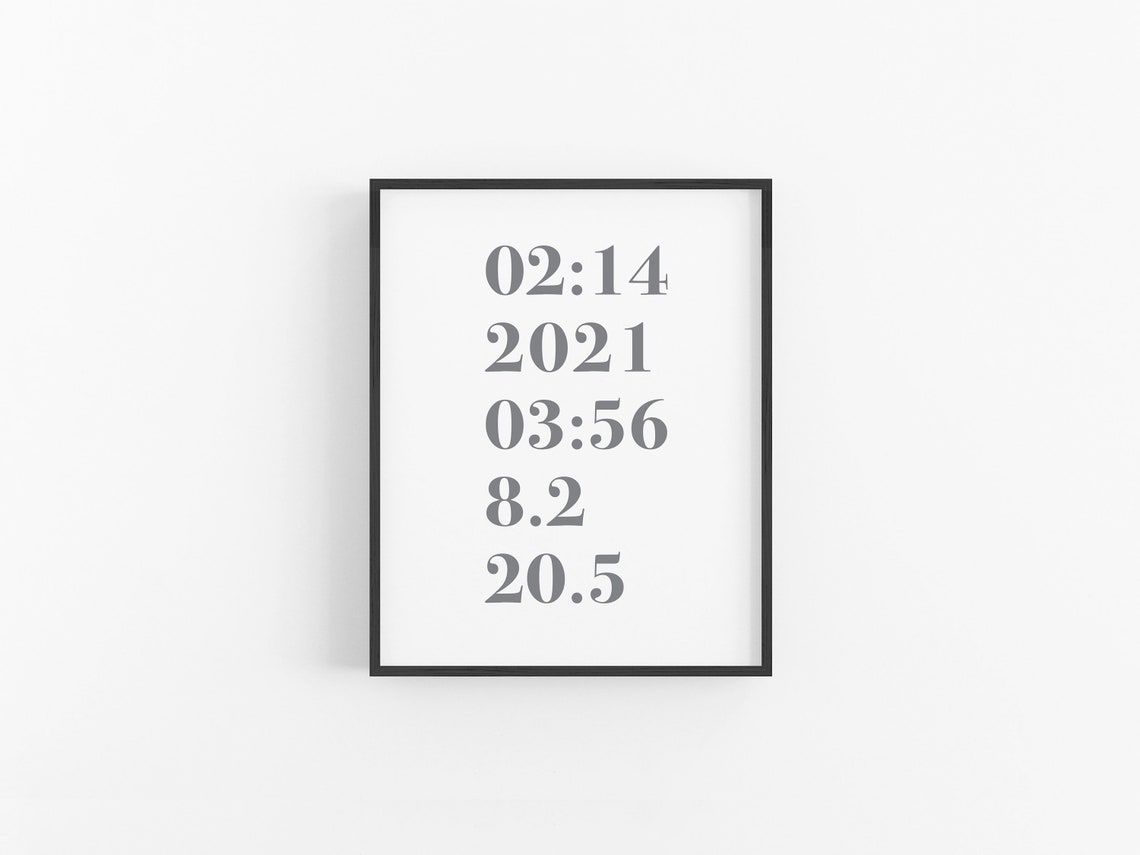 Birth Stats Print, Baby Stats Print, Baby Stats Poster, Modern Custom ...