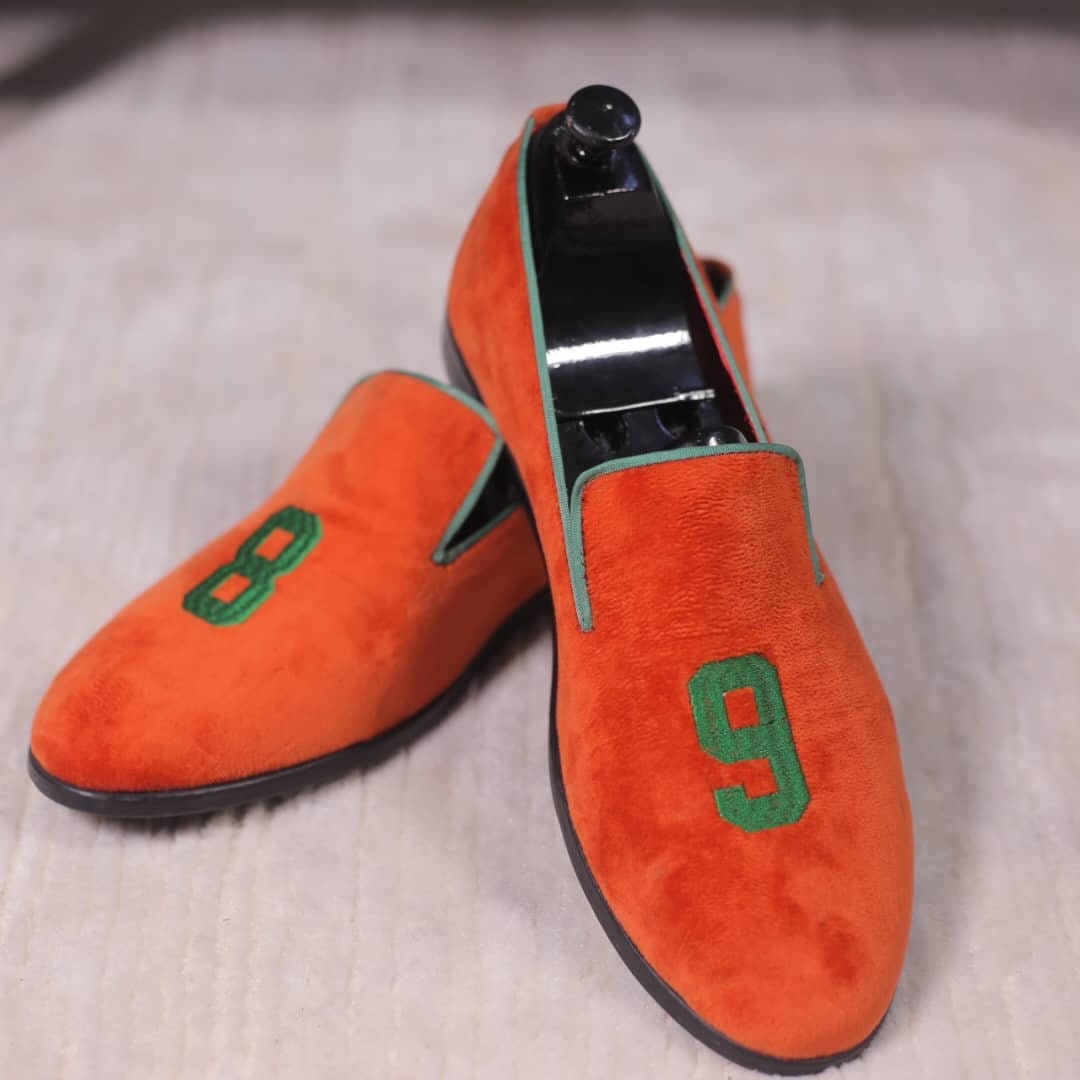 Number Initials Embroidered Slippers Loafers by May Anthony - Etsy