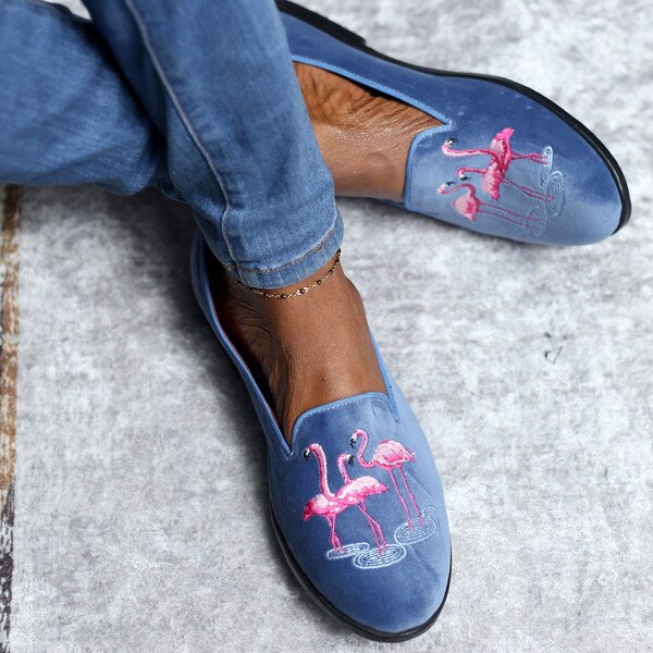 Embroidered Slippers - Etsy