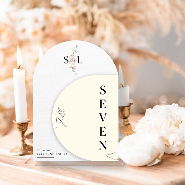 Modern Table Number - Etsy