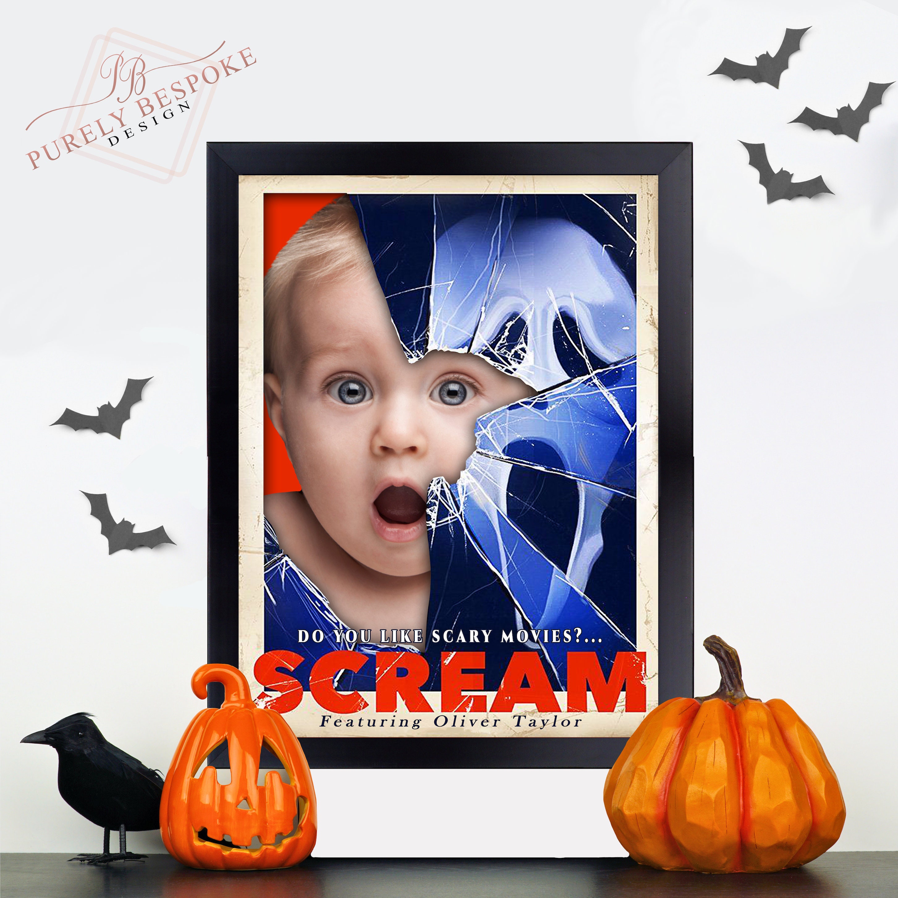 Personalised Scream Movie Poster - Gift, Halloween, Movie, Poster
