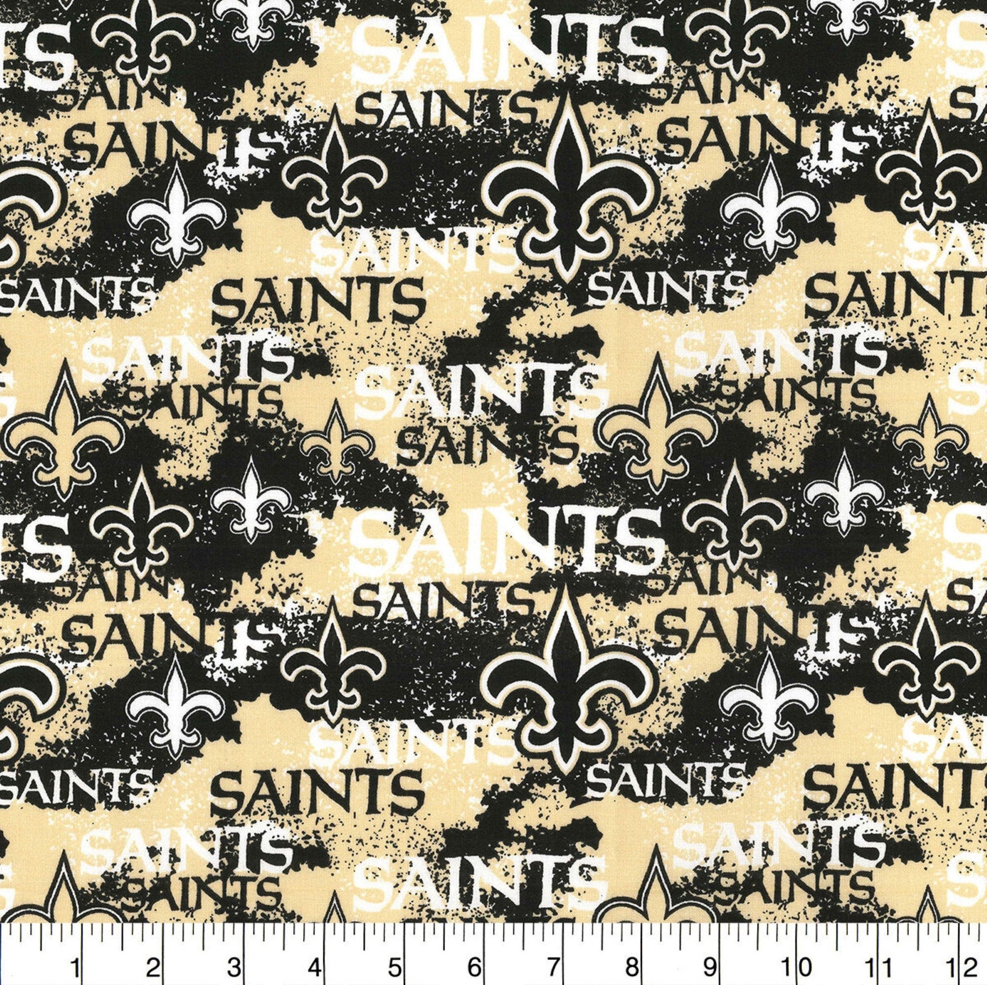 New Orleans Saints Fabric By The Yard All NFL Licensed Logo | Etsy