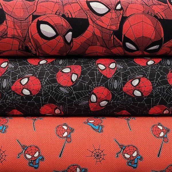 Spiderman Fabric - Etsy