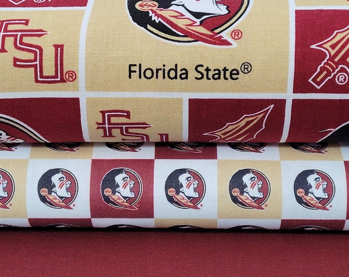 Florida State Seminoles Fabric by the Yard College Prints - Etsy
