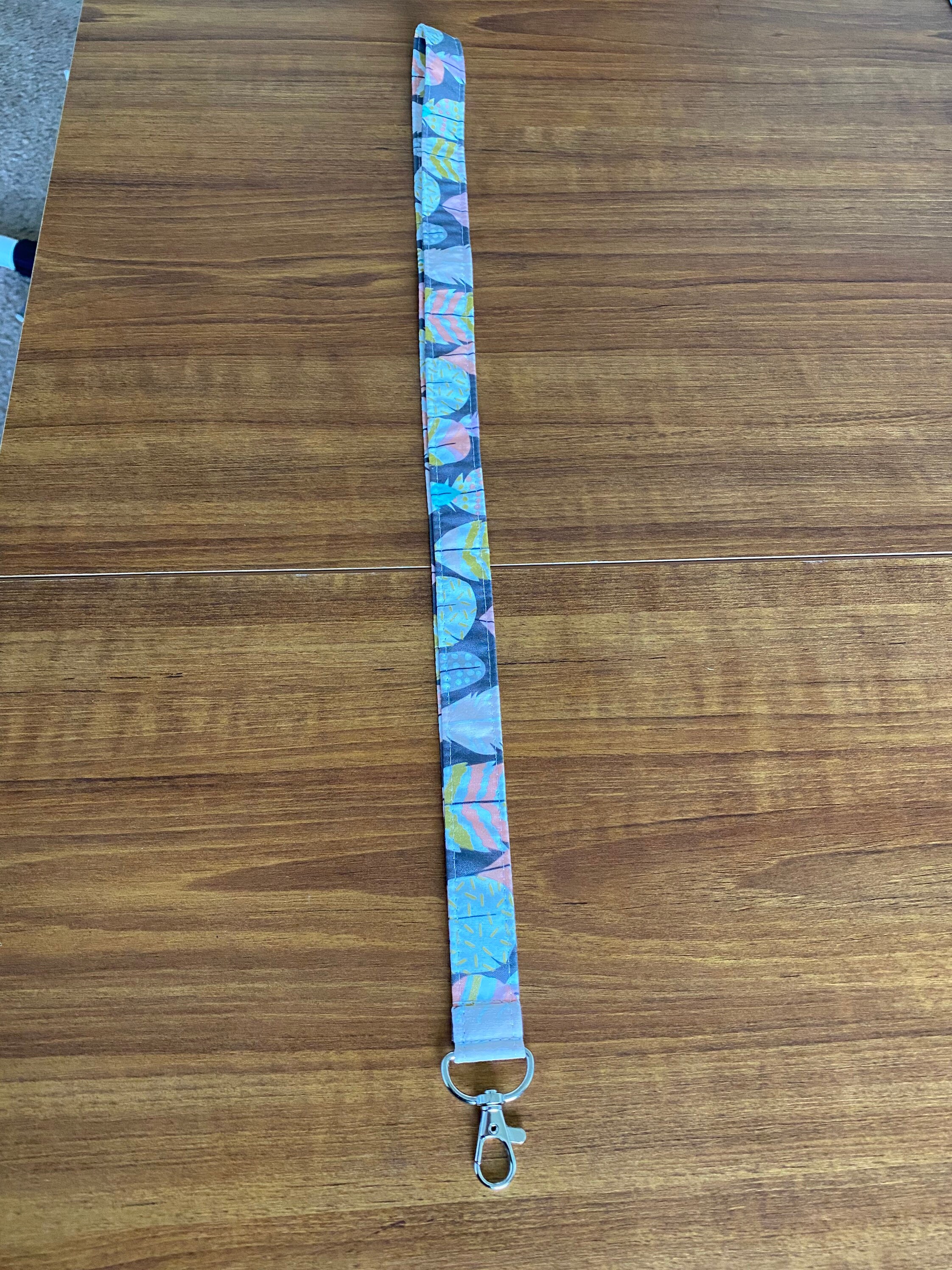 Feather Lanyard Key Fob Badge Holder - Etsy