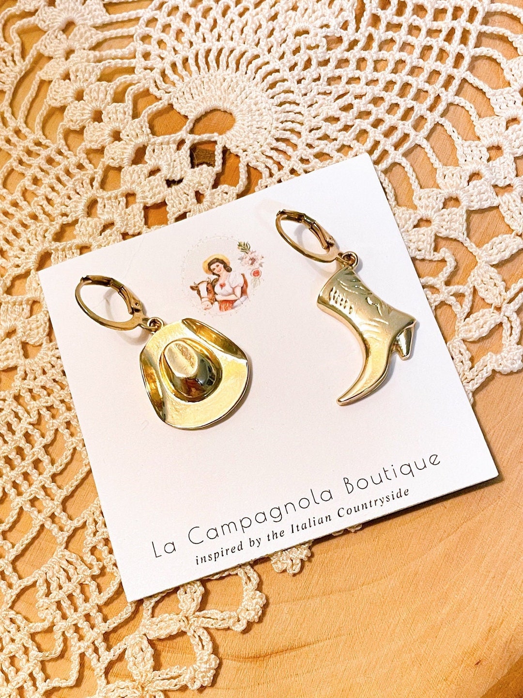 Country Cowgirl Boots Earrings, Western Earrings, Christmas Country ...