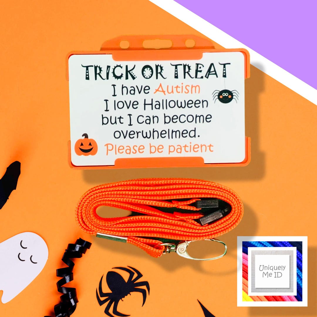 Halloween Trick or Treating - Non Verbal Autism Awareness Card ...