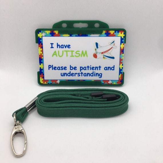 Autism Awareness Disability ID Card and Lanyard - Etsy