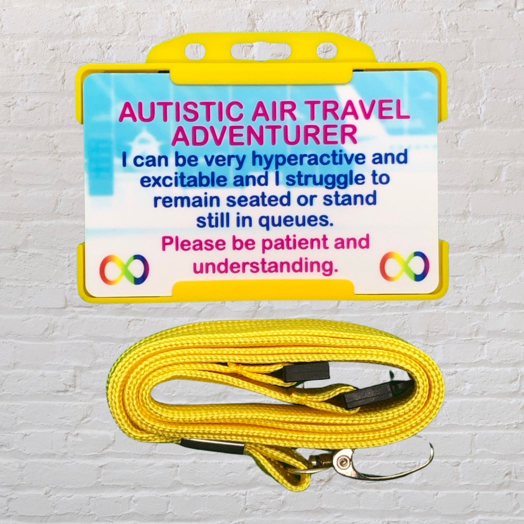 Autism/ Anxiety / Airport / Travel - Awareness ID Card and Lanyard - Etsy