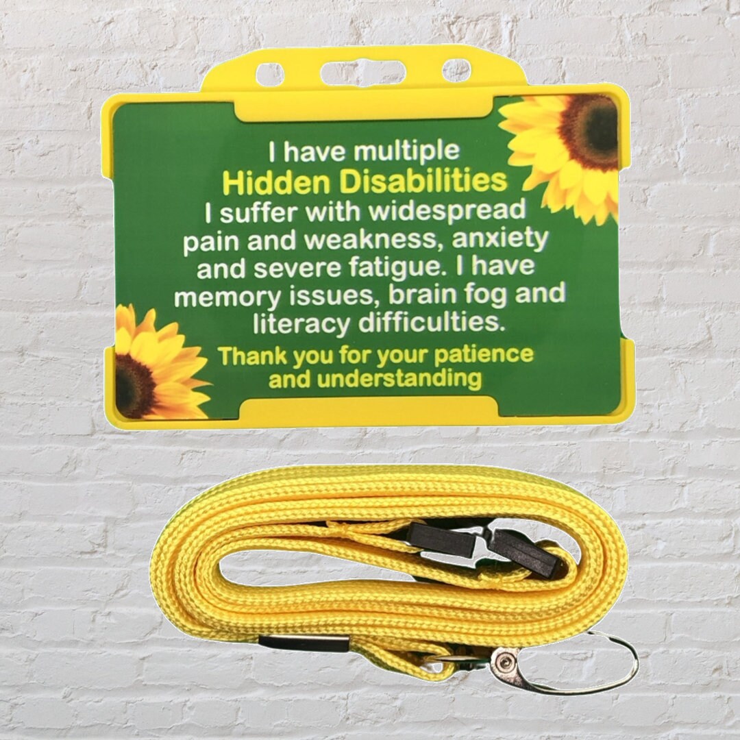 Hidden Health Condition Disability Card and Lanyard - Etsy UK