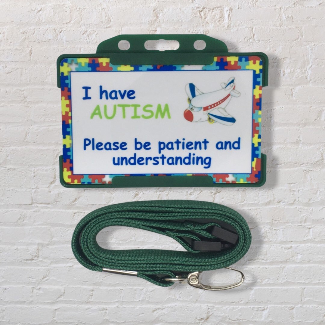 Autism Awareness Disability ID Card and Lanyard - Etsy